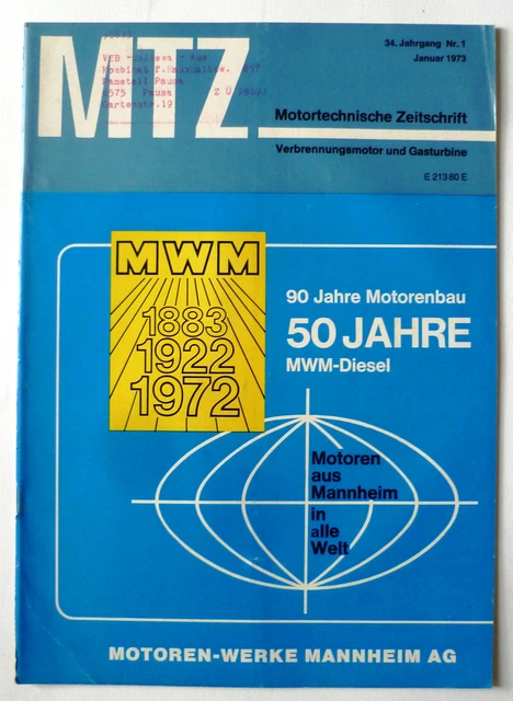 MTZ 1973 (DE) Motortechnische Zeitschrift, 1-12. komplett EUR 25,00 - PicClick DE